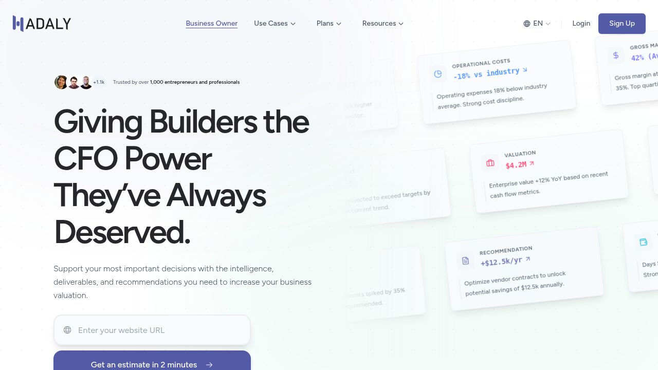 Hadaly | CFO-Grade Financial Intelligence for Entrepreneurs